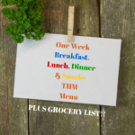 Simple One Week THM Menu - Mrs. Criddles Kitchen