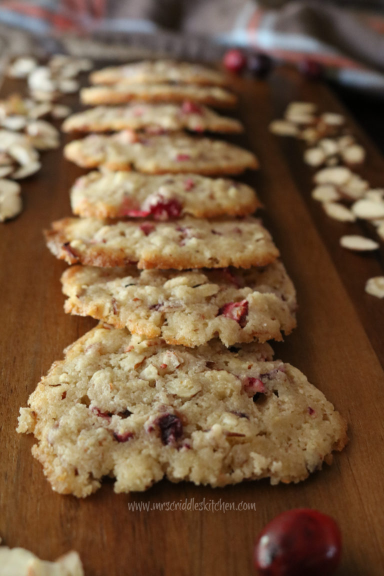 Cranberry Almond Cookies - Mrs. Criddles Kitchen