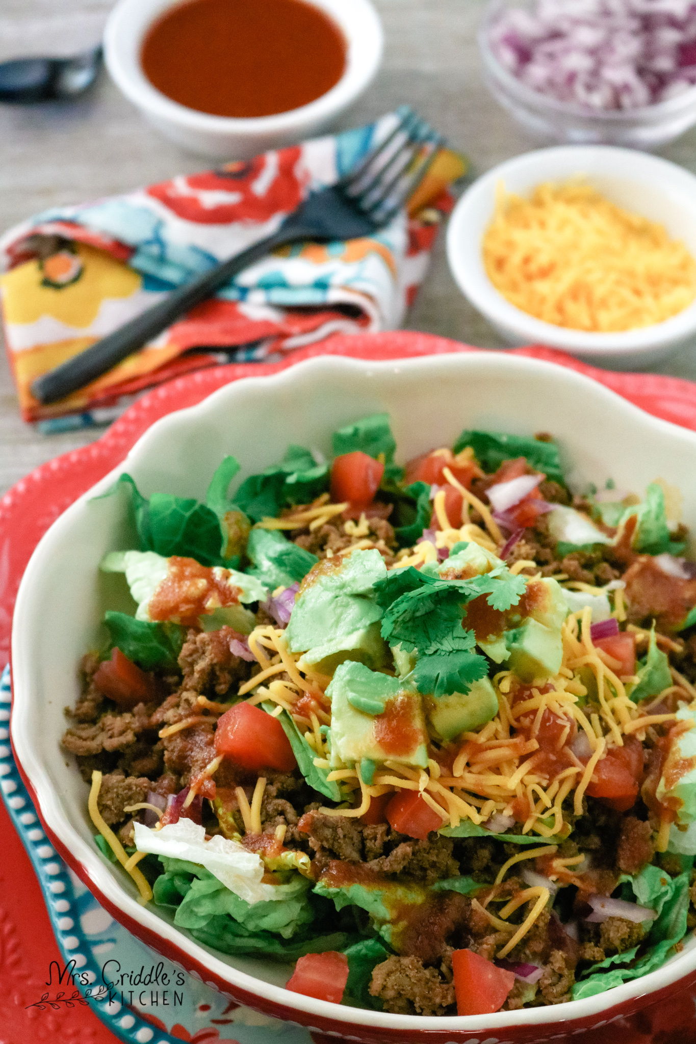Catalina Taco Salad - Mrs. Criddles Kitchen